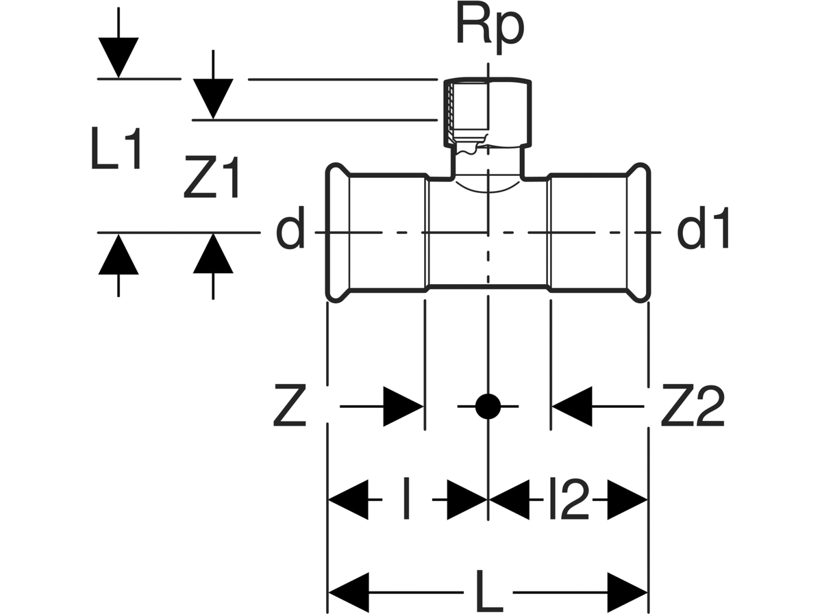 Mapress Edelstahl T-Stück - Fischer & Cie AG